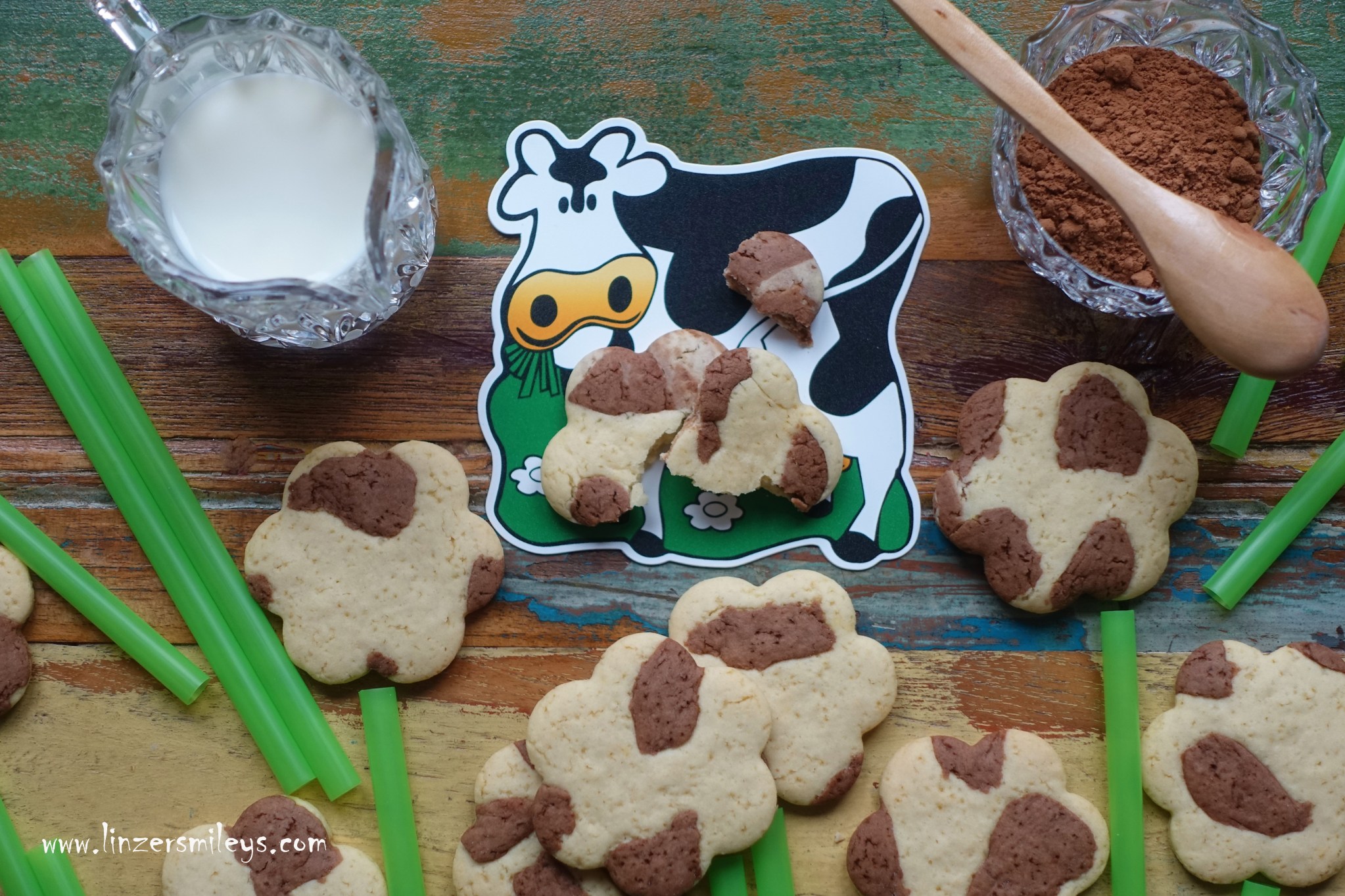Kuhflecken – Kekse mit Vanille & Carob – linzersmileys